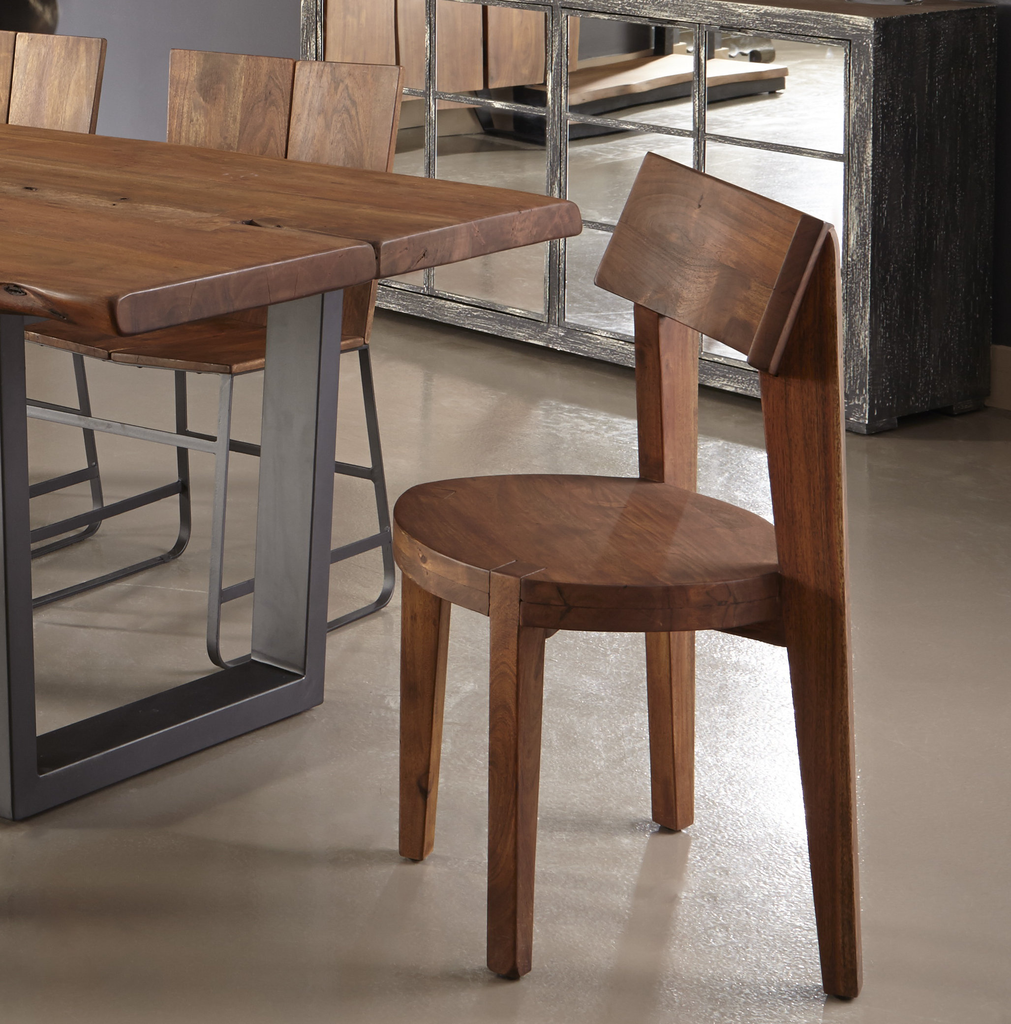 Coast to Coast Accents Sequoia Solid Wood Side Chair in Light Brown ...