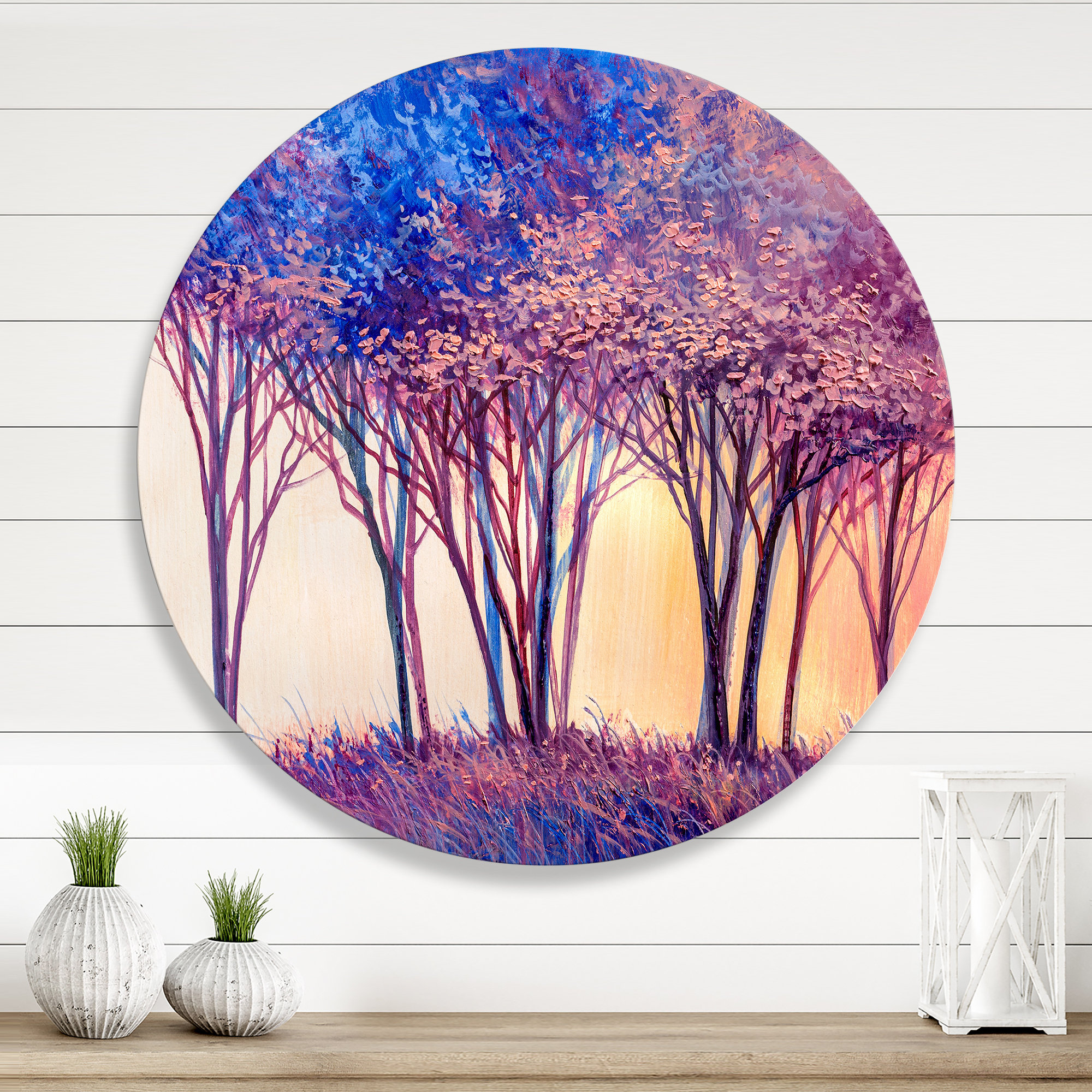 East Urban Home Colourful Trees Abstract Forest Landscape - Modern ...