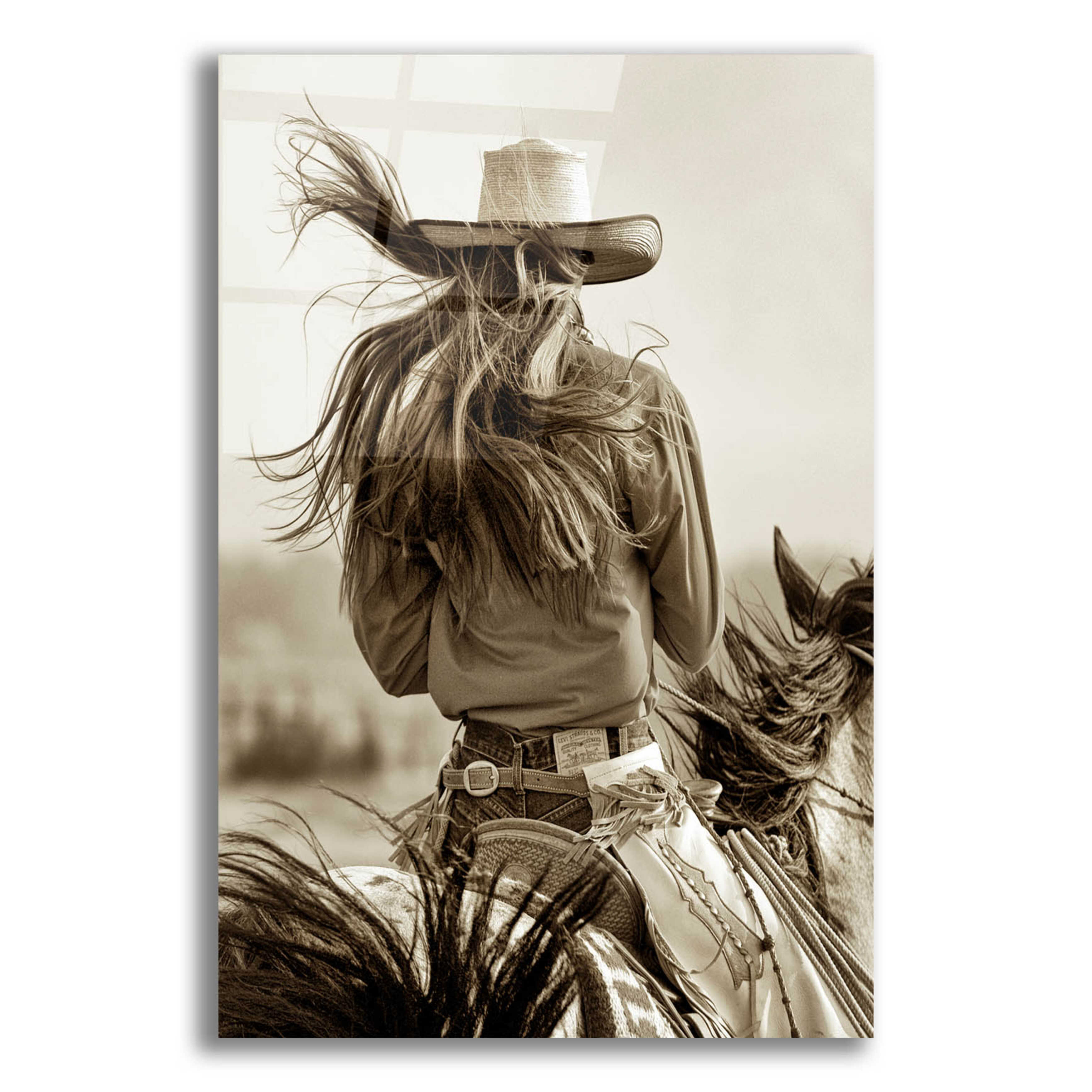 Union Rustic Cowgirl On Plastic / Acrylic by Lisa Dearing Print | Wayfair