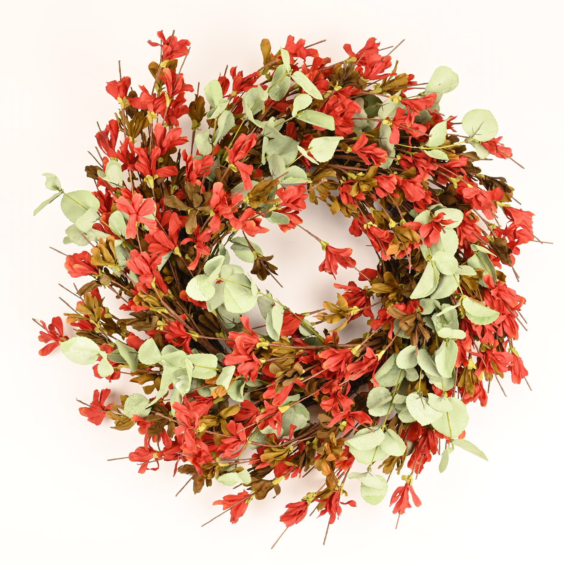 Primrue Greigh 24" Forsythia Fall Front Door Wreath | Wayfair