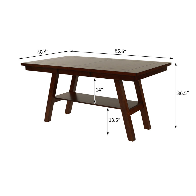 George Oliver Rectangular Counter Height Table with Storage | Wayfair