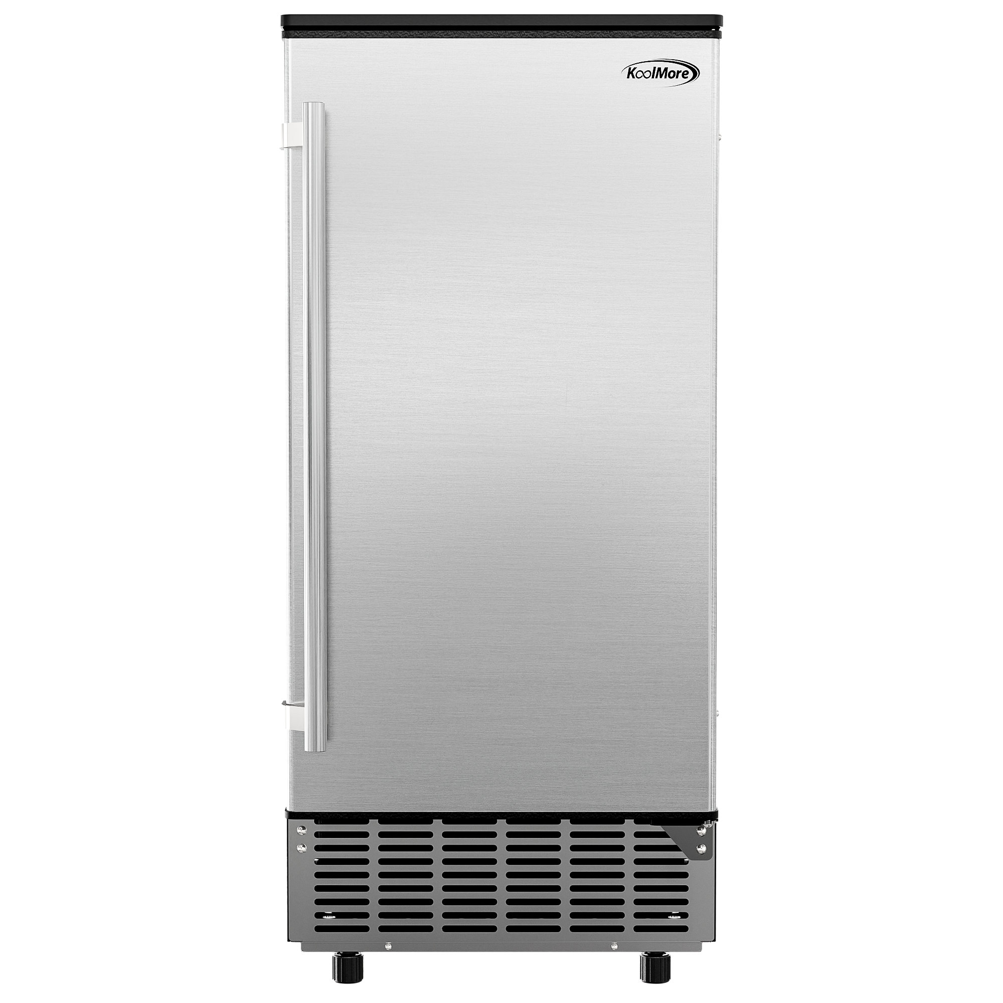 KoolMore 15 in. Stainless-Steel Built-In/Free-Standing Ice Maker, 75lbs ...