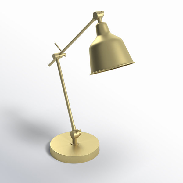 Willa Arlo™ Interiors Sally 23.07" Brushed Brass Desk Lamp | Wayfair