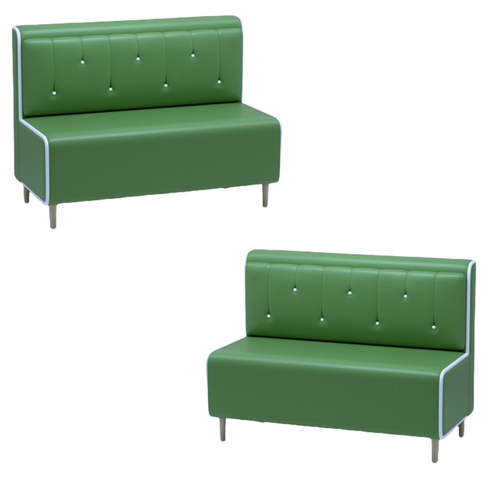 Canadian Linen Modern Simple Milk Tea Shop Benches Faux Leather ...