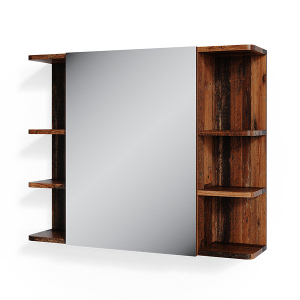 Brayden Studio Birkhild 79.6cm x 64cm Surface Mount Mirror Cabinet ...