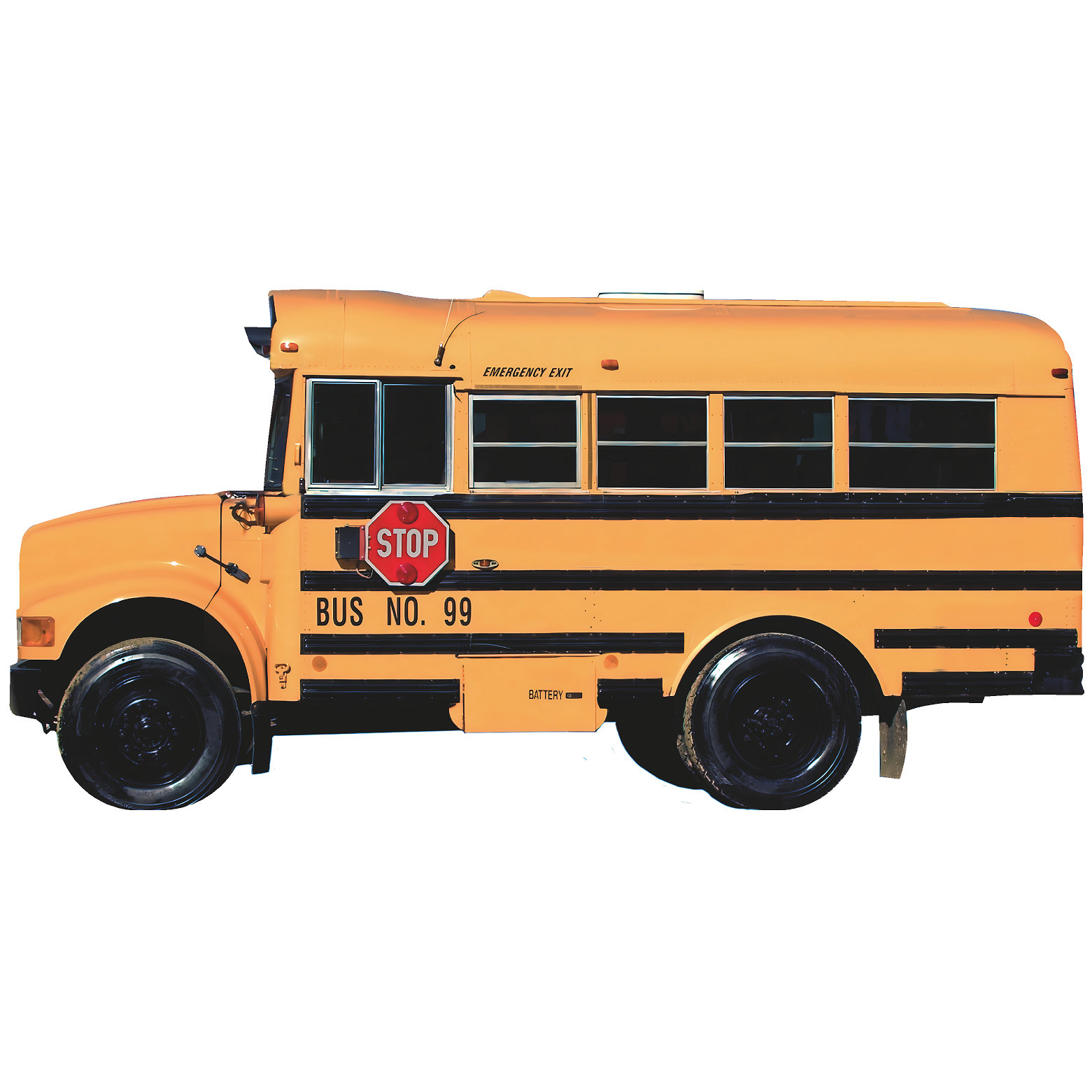 Wet Paint Printing Yellow School Bus Short Bus 90X44 Inch Cardboard ...
