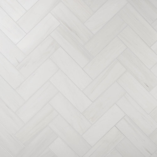 Bond Tile Bianco Dolomite 4" x 12" Marble Patterned Subway Tile | Wayfair