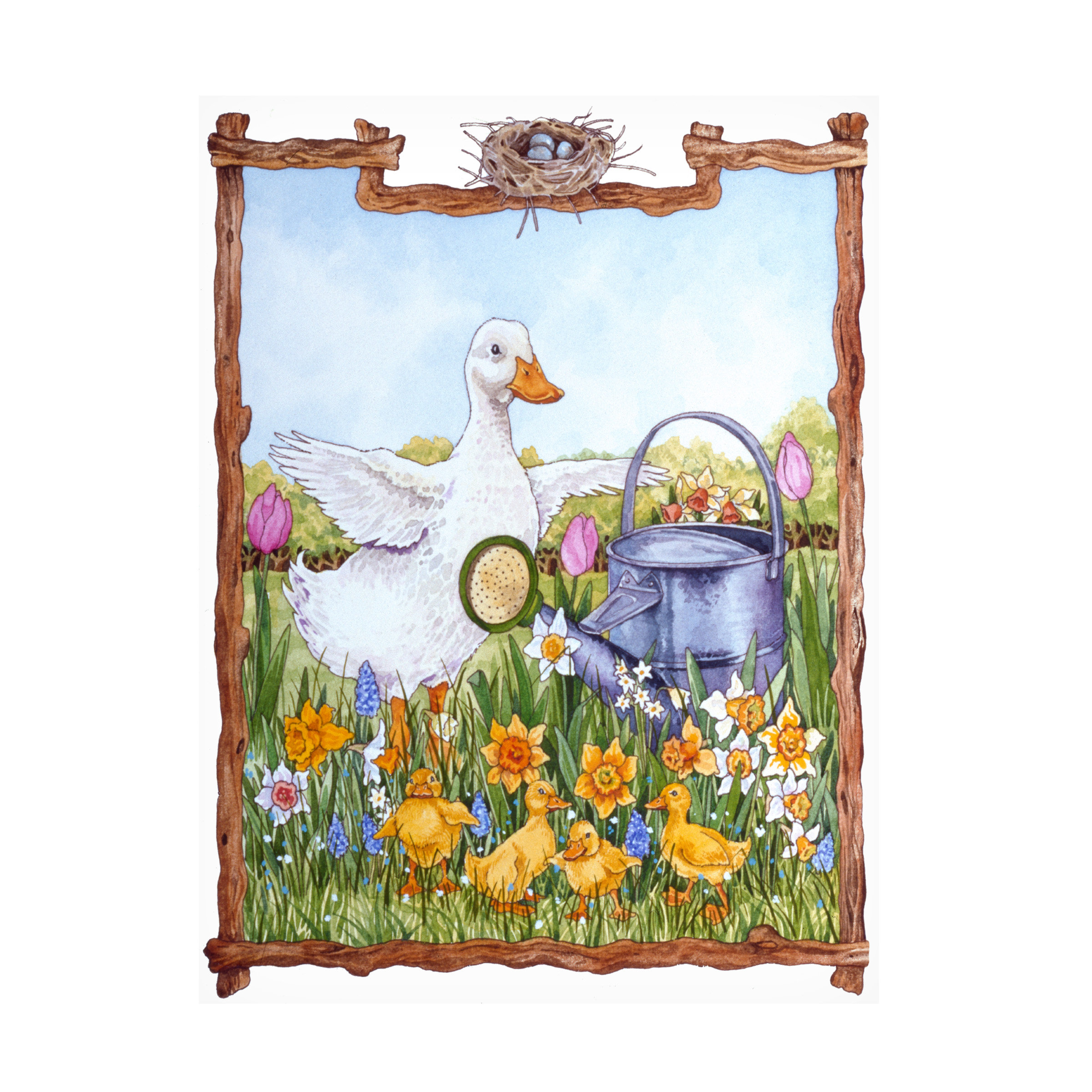 August Grove Wendy Edelson 'Ducks' Canvas Art - Wayfair Canada