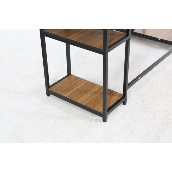 Ebern Designs Headen Reversible Desk with Hutch & Reviews | Wayfair