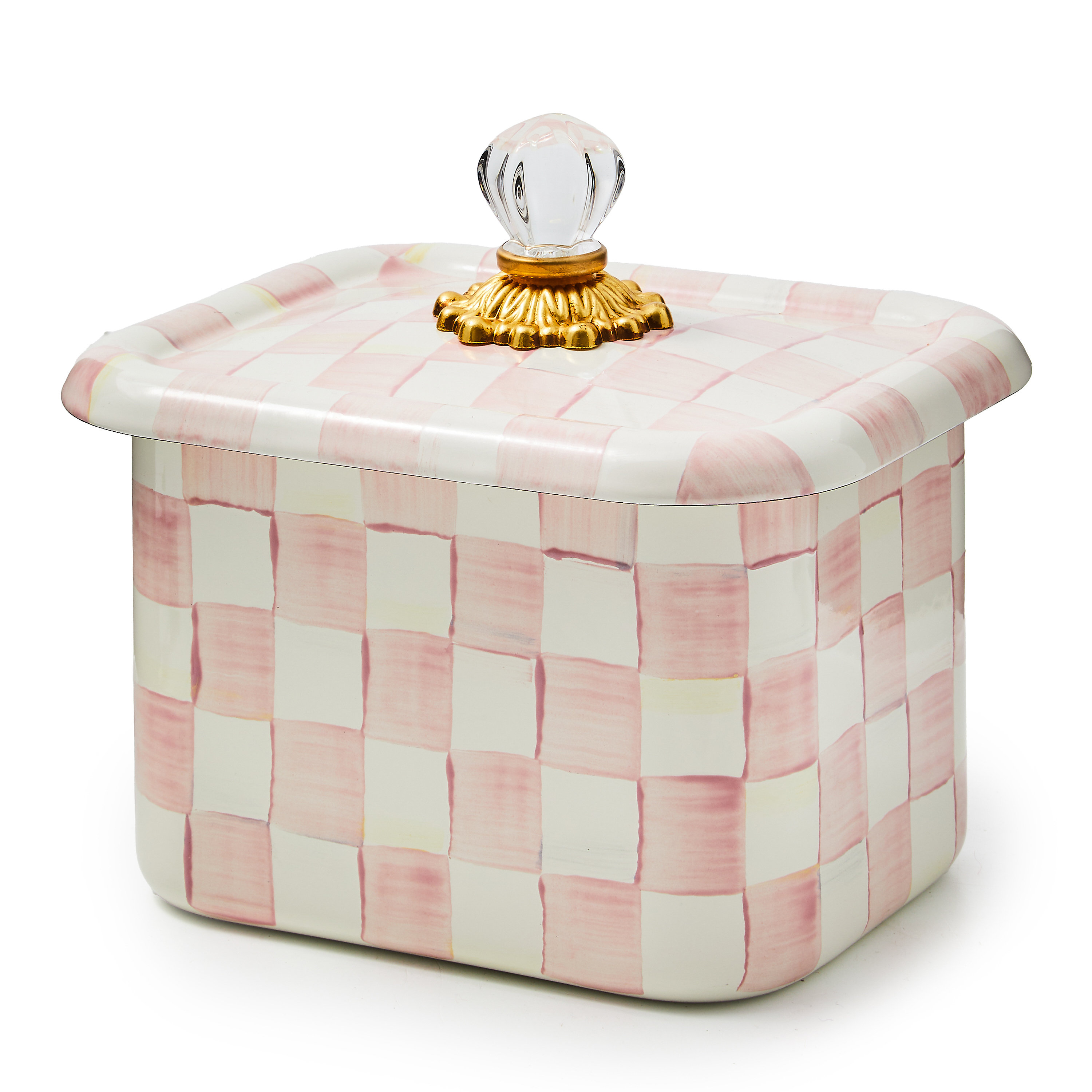 MacKenzie-Childs Rosy Check Recipe Box | Wayfair