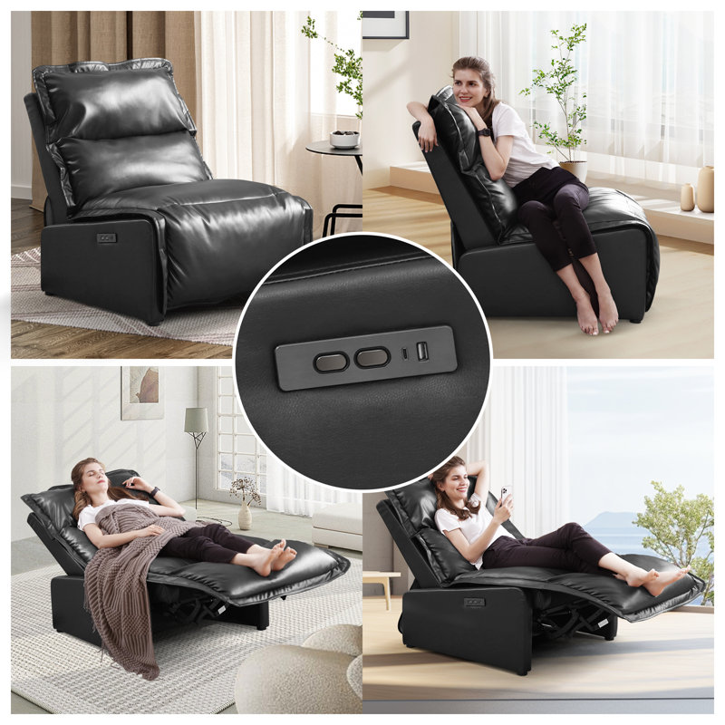 Ebern Designs Power Recliner Chair Bed, Power Adjustable Sofa Bed ...
