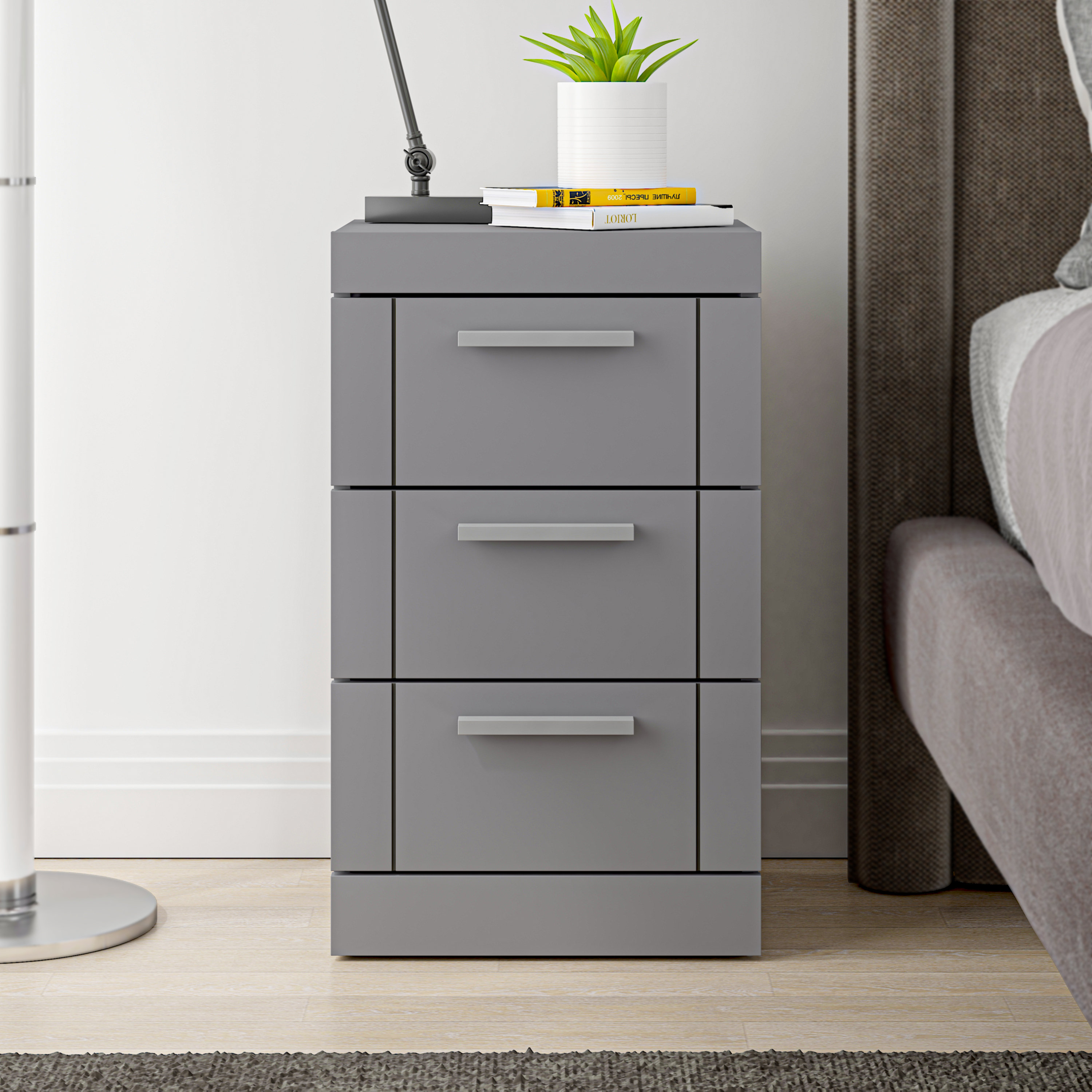 Kimberley 3 Drawer Bedside Sets of 2 | Wayfair.co.uk
