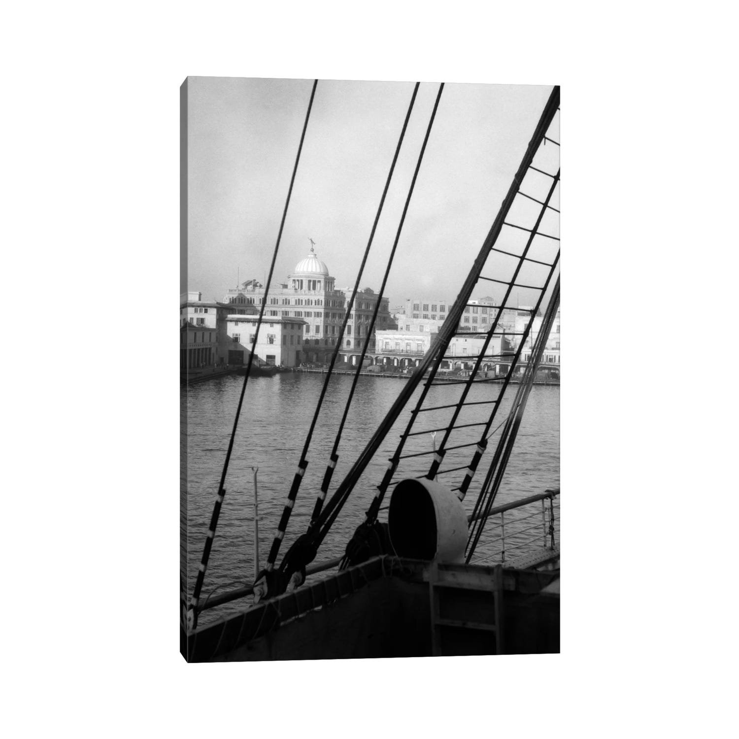 Borough Wharf 1920s View from the Ship SS Lafayette the Customs House ...