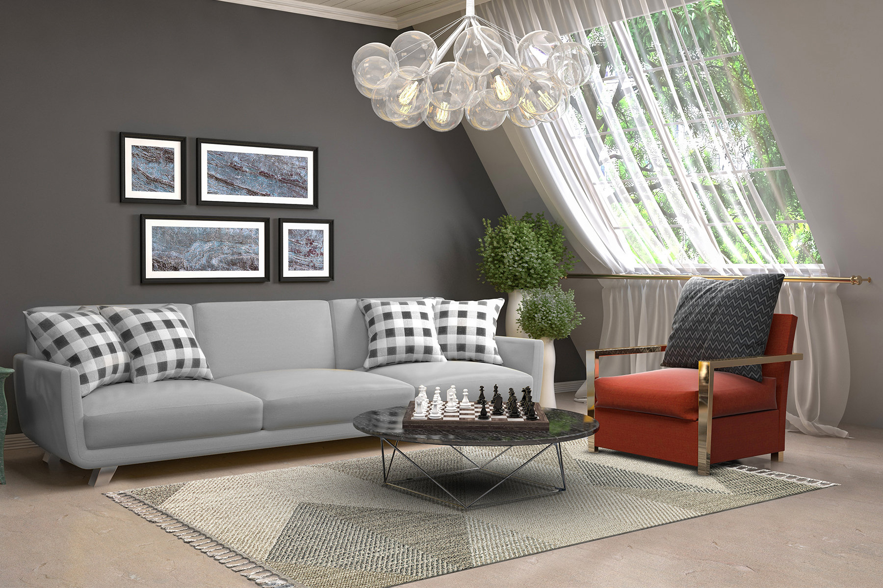 Aegean House Rho Grey Geometric Polypropylene Machine Made Area Rug ...