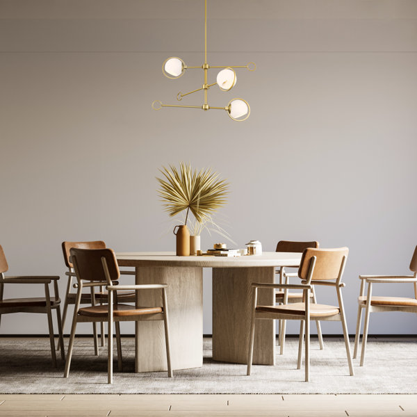 AllModern Clendon 3 - Light Sputnik Modern Linear Chandelier | Wayfair