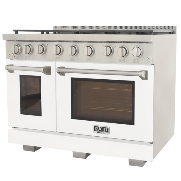 Kucht 48" 6.7 cu. ft. Free Standing Range with Griddle and Grill ...