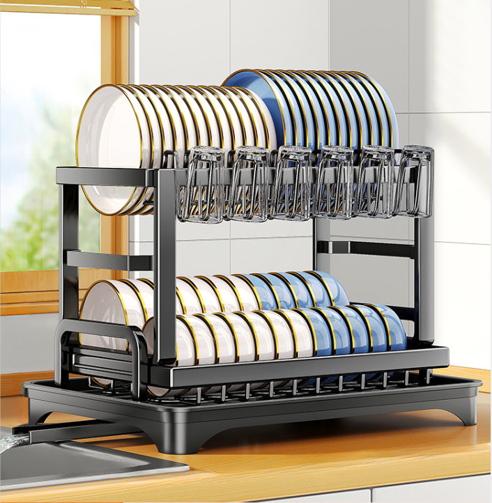 LIYONG Kitchen Bowl And Plate Storage Rack, Draining Multi-Functional ...