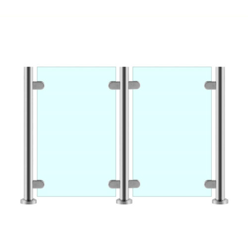 Symple Stuff 10.1 cm Stainless Steel Railing Posts with Glass Clamps ...