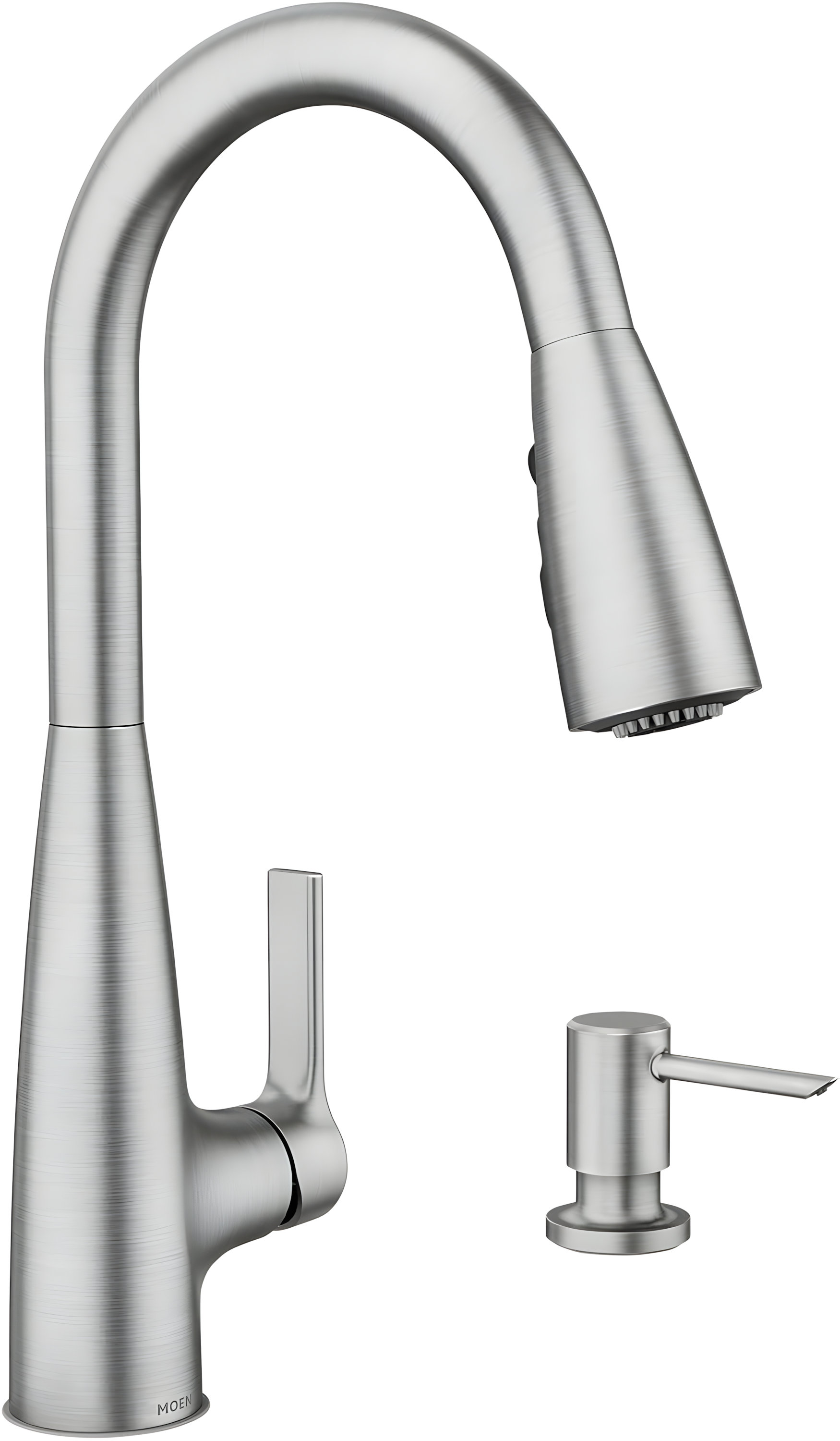 Co-t Moen Haelyn Spot-Resist Stainless Single-Handle Pull-Down Kitchen ...