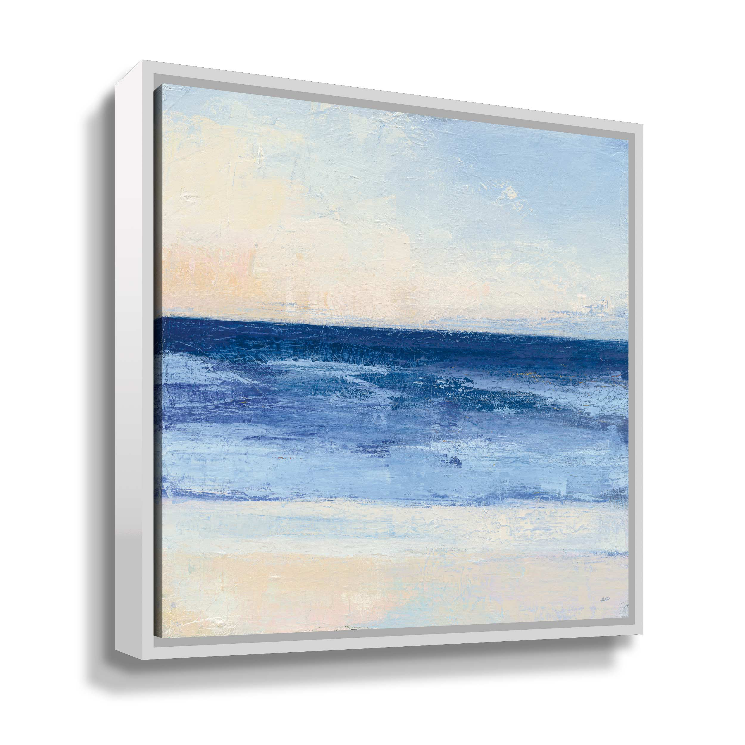 Highland Dunes True Blue Ocean II Gallery Wrapped Canvas | Wayfair