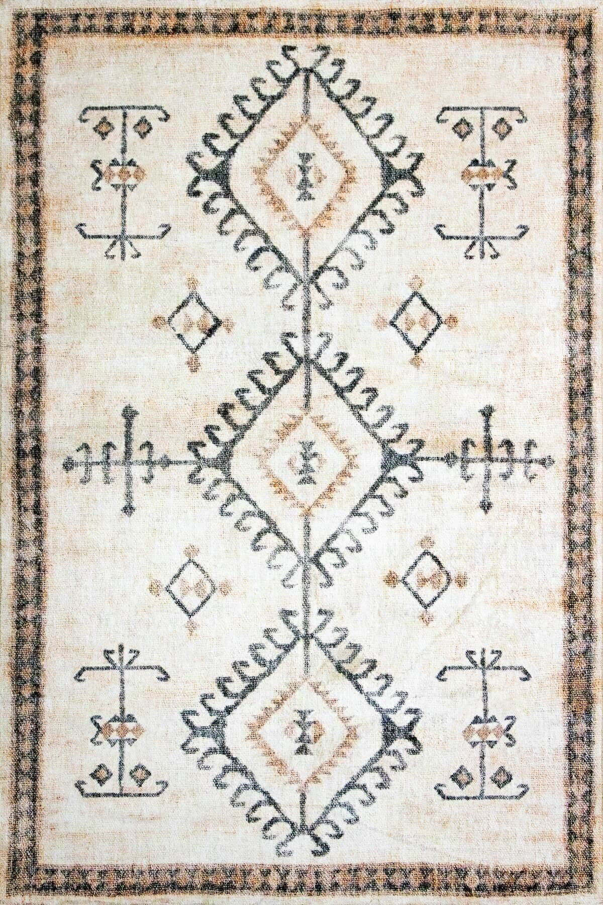 Foundry Select Fuga Soft Textured White Vintage Patterned Rug | Wayfair