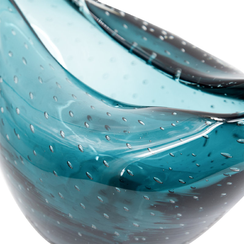 Highland Dunes Didi Blue 7.1" Glass Table Vase | Wayfair