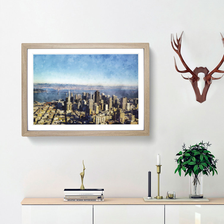 East Urban Home View of San Francisco - Picture Frame Graphic Art Print ...