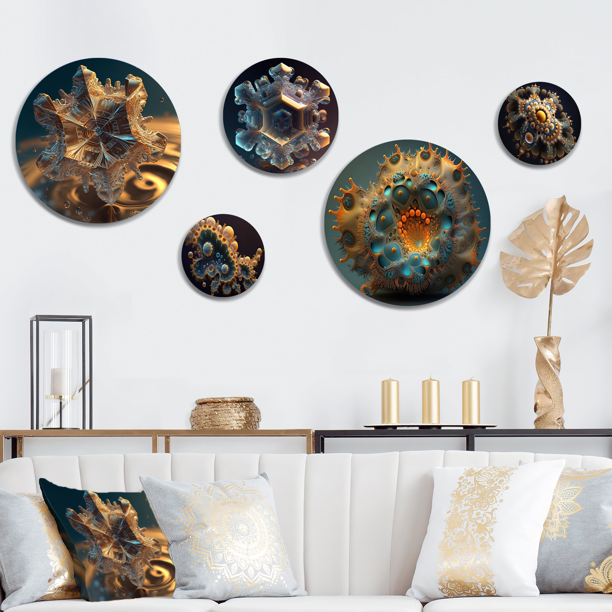 Design Art 5 Harmony Water Crystal II Wall Decor Set | Wayfair