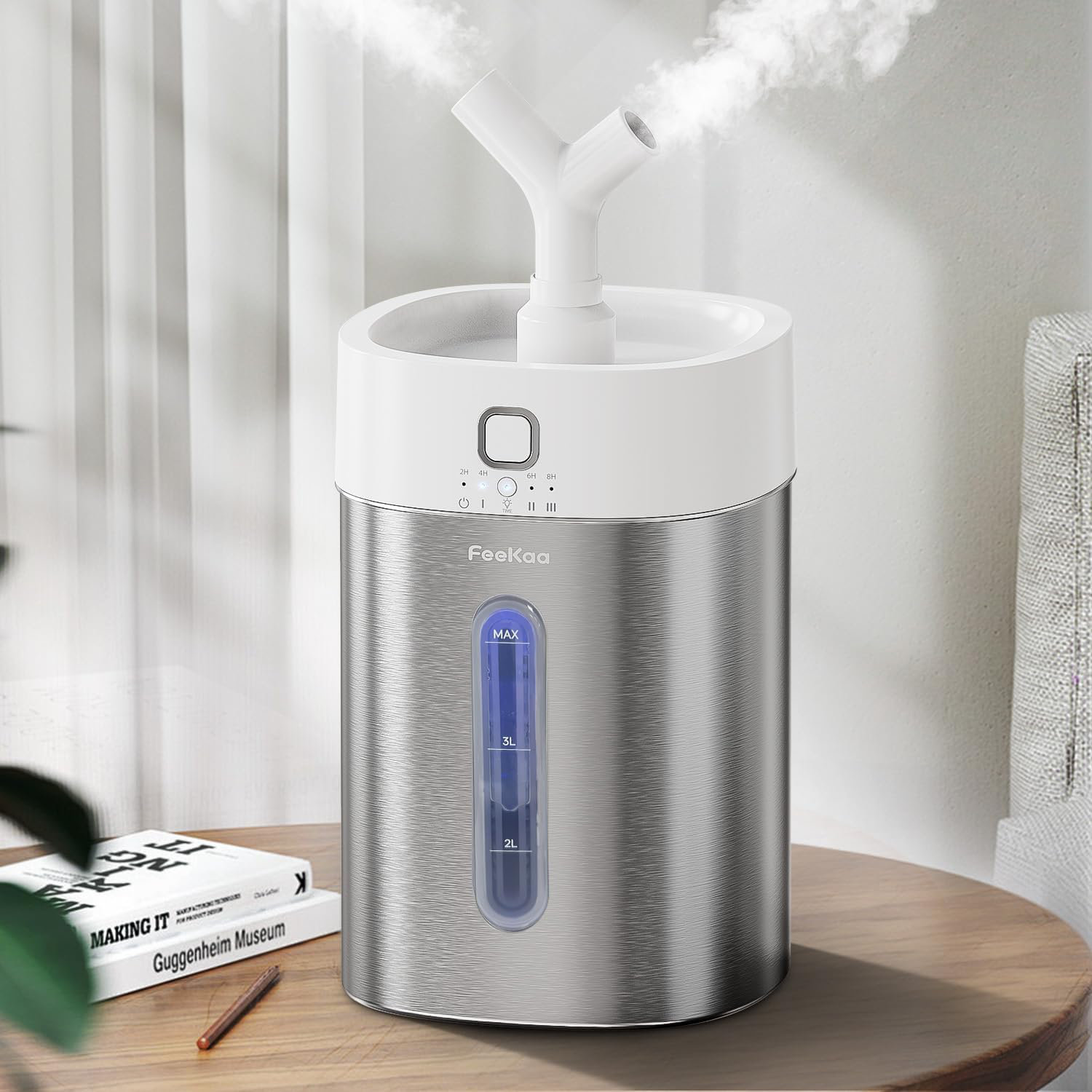 LACIDOLL 2.11 Gallons Gal. Cool Mist Ultrasonic Whole House Humidifier ...