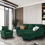 Polyester & Polyester Blend Living Room Sets You'll Love | Wayfair