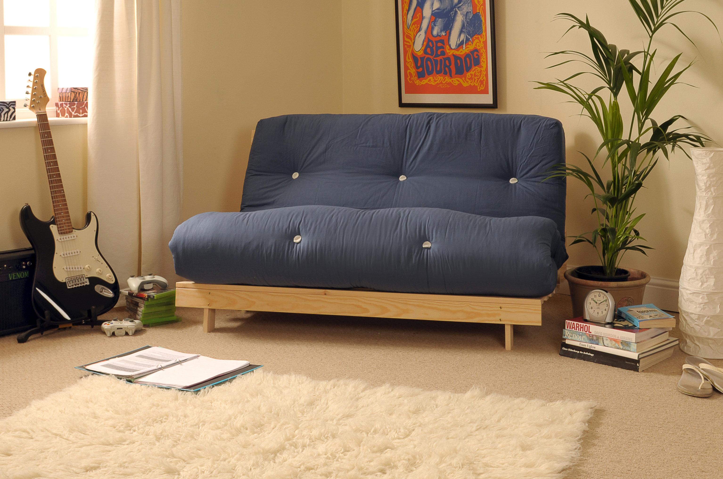 Latitude Run Arlete Upholstered Tufted Futon Chair & Reviews | Wayfair ...