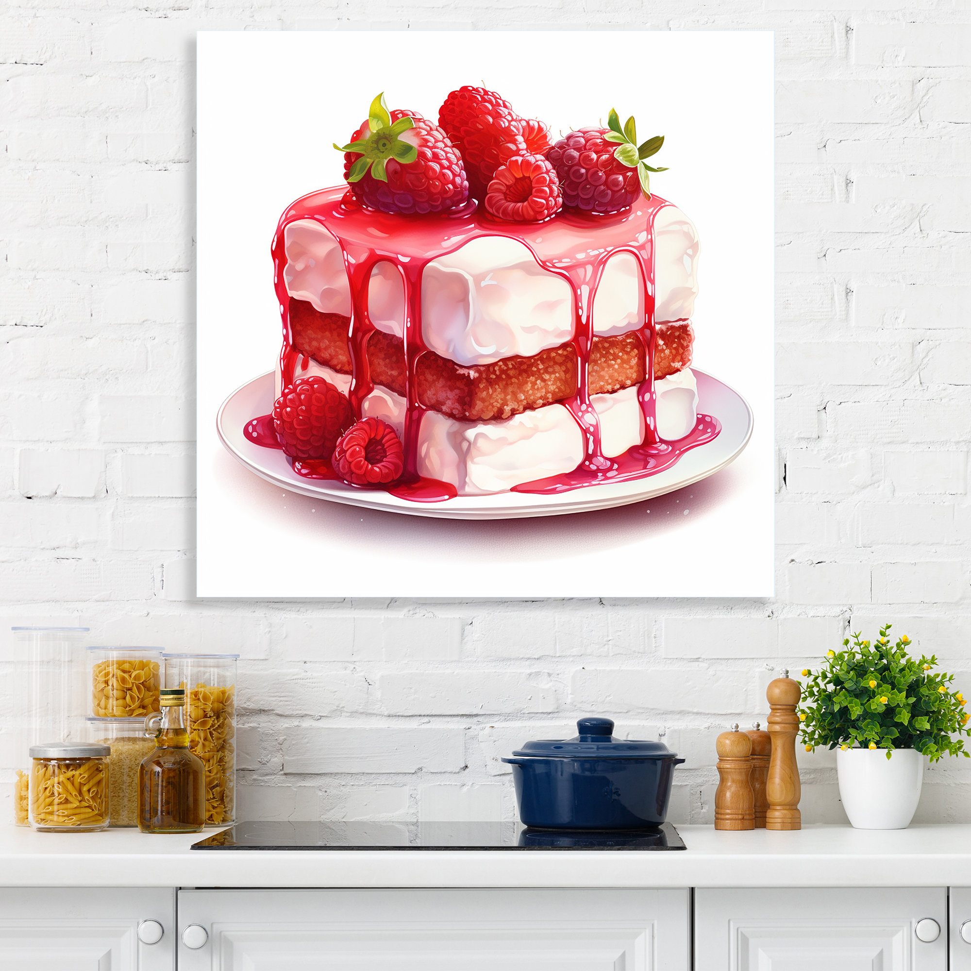 Winston Porter Strawberry Cheesecake Dessert Harmony - Desserts Wall ...