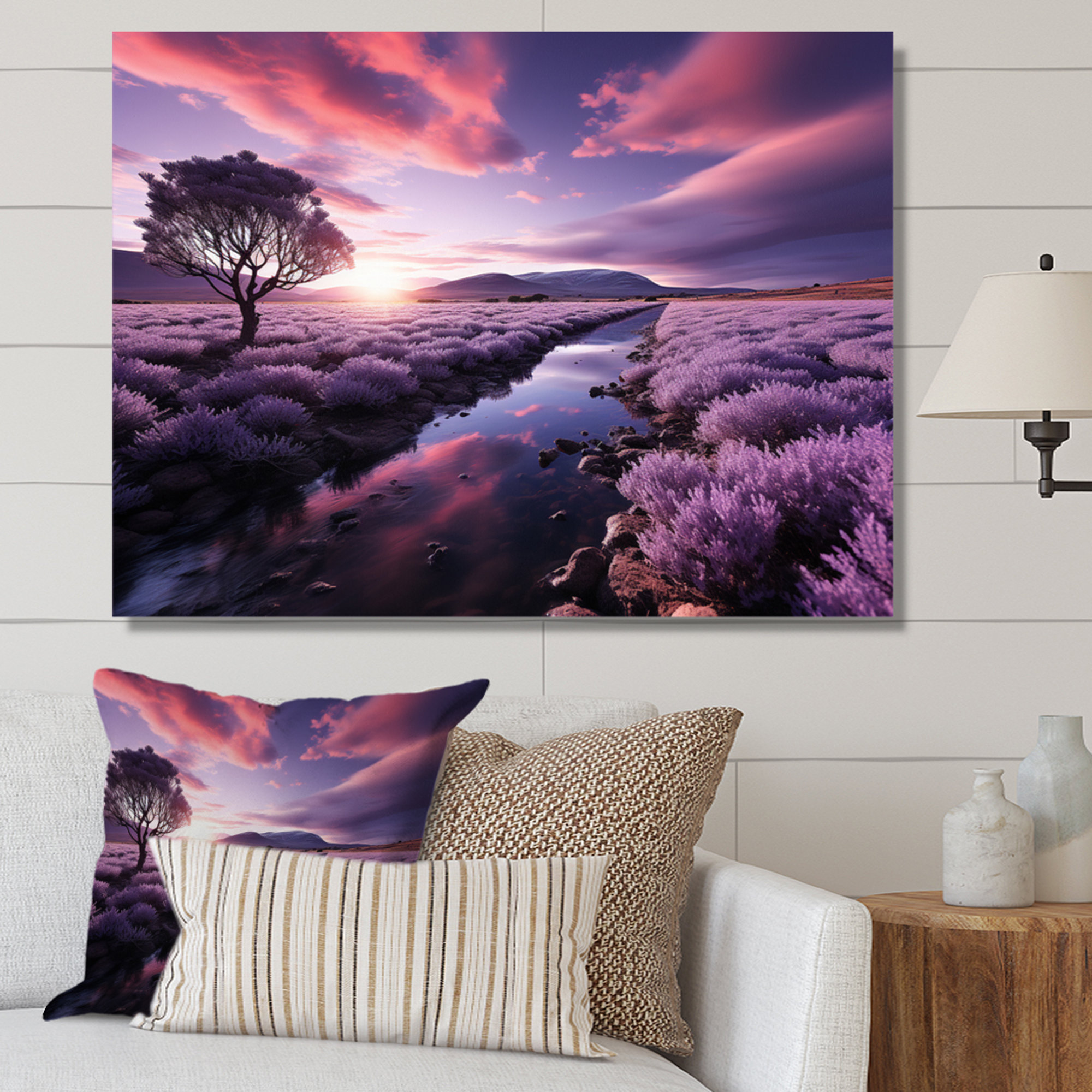 Wildon Home® Brishana Flower Field Ethereal Lavender I - Print ...