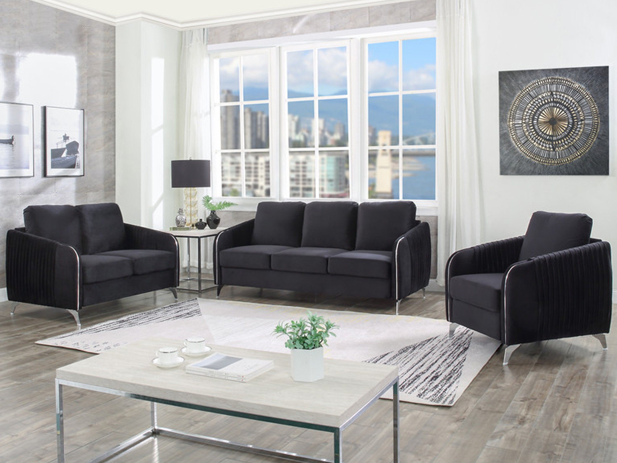 Ivy Bronx 3 Piece Living Room Set | Wayfair