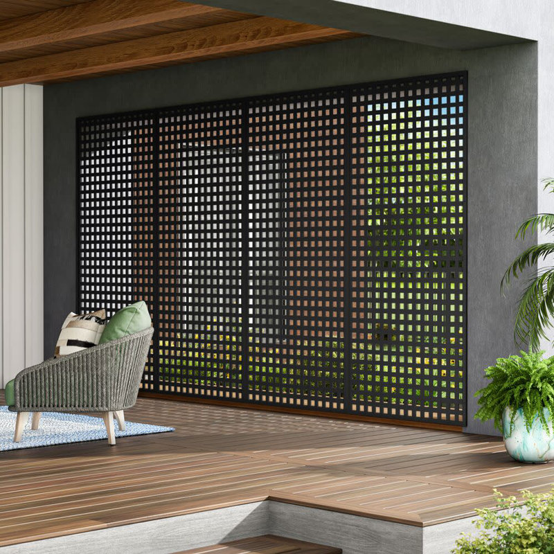 Barrette Outdoor Living 96" H x 48" W Vinyl Square Privacy Lattice ...