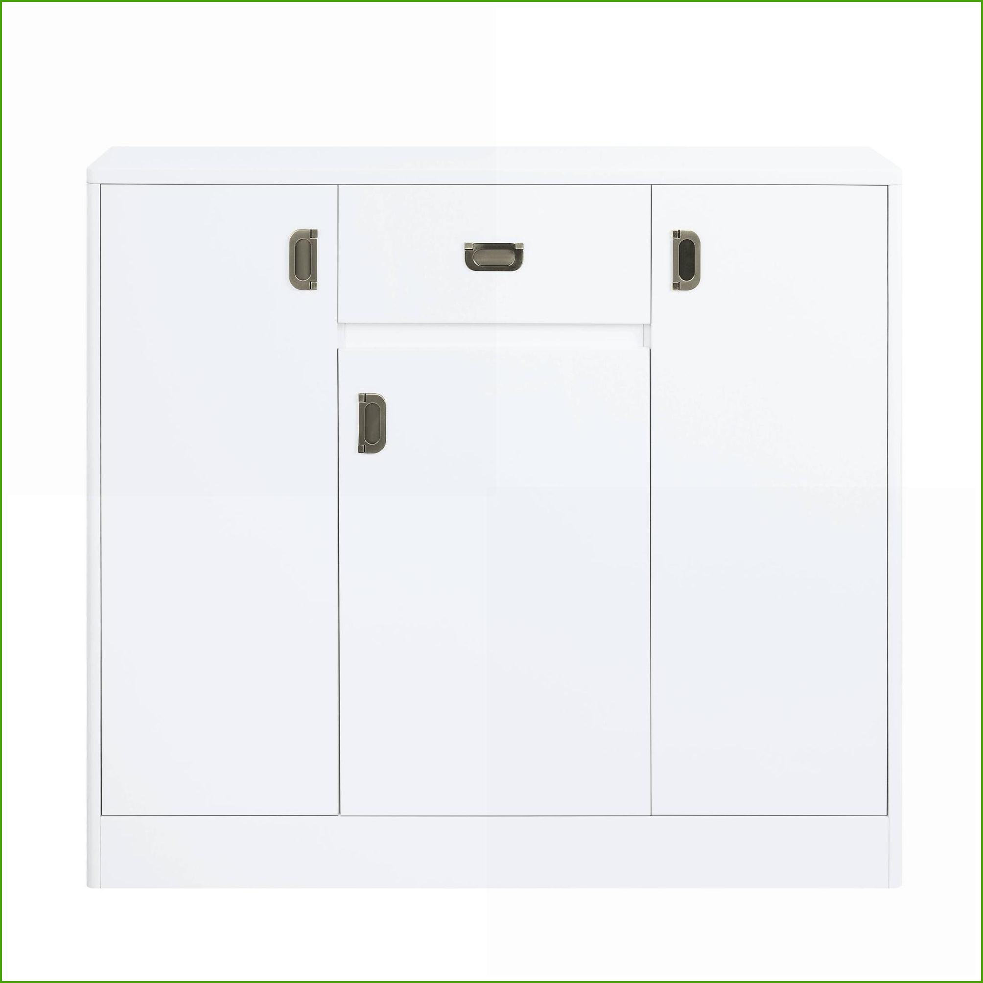 Ebern Designs Modern White High Gloss 3-Door Server with Drawer | MDF ...
