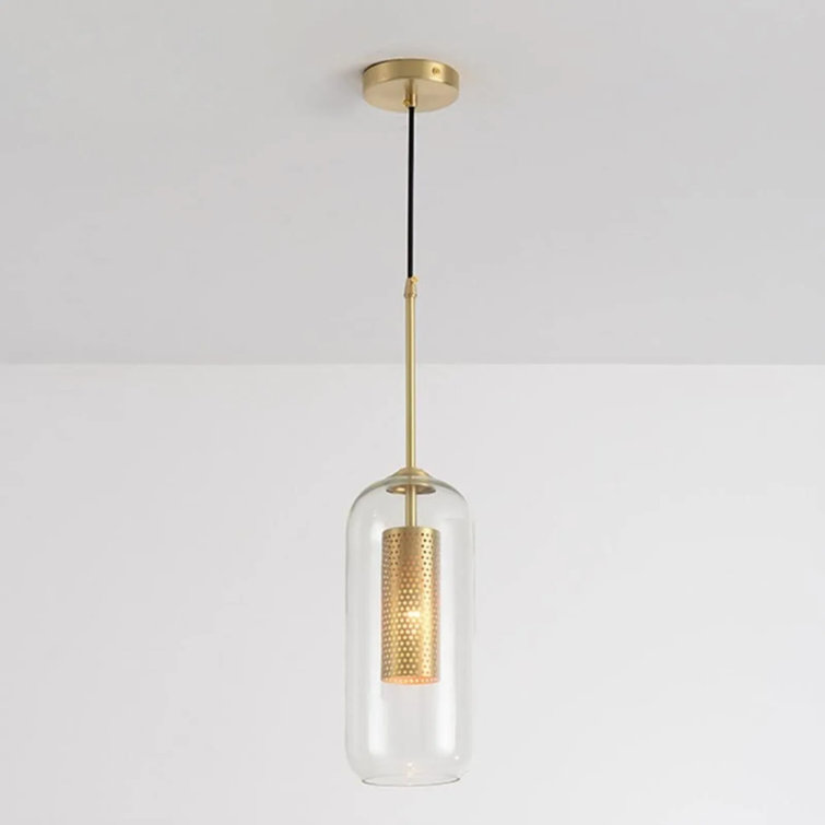 Fairmont Park Metal Mesh Glass Tube Lantern Pendant Light | Wayfair.co.uk