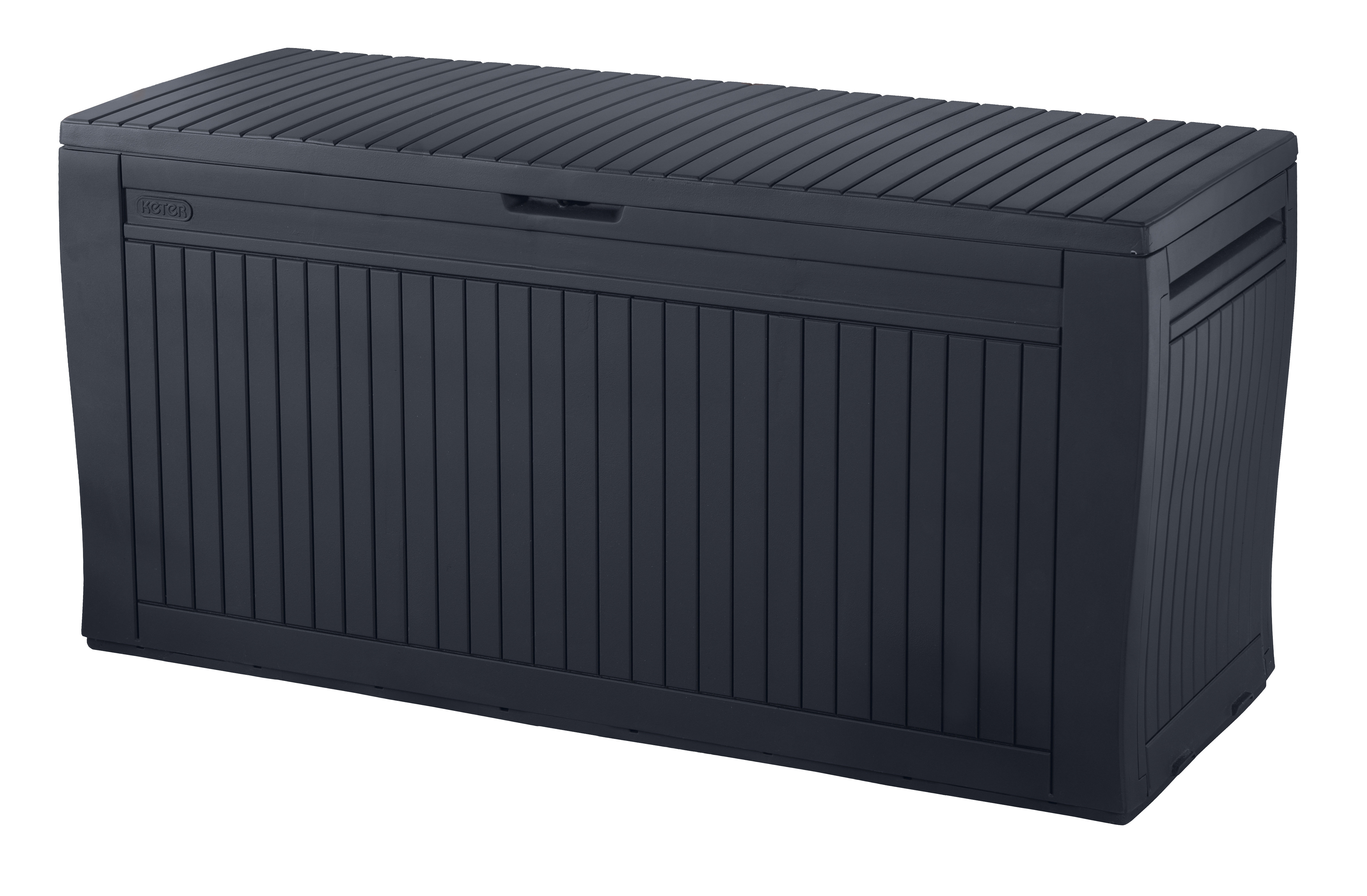 Keter Comfy 71 Gallon Durable Resin Outdoor Storage Deck Box For ...