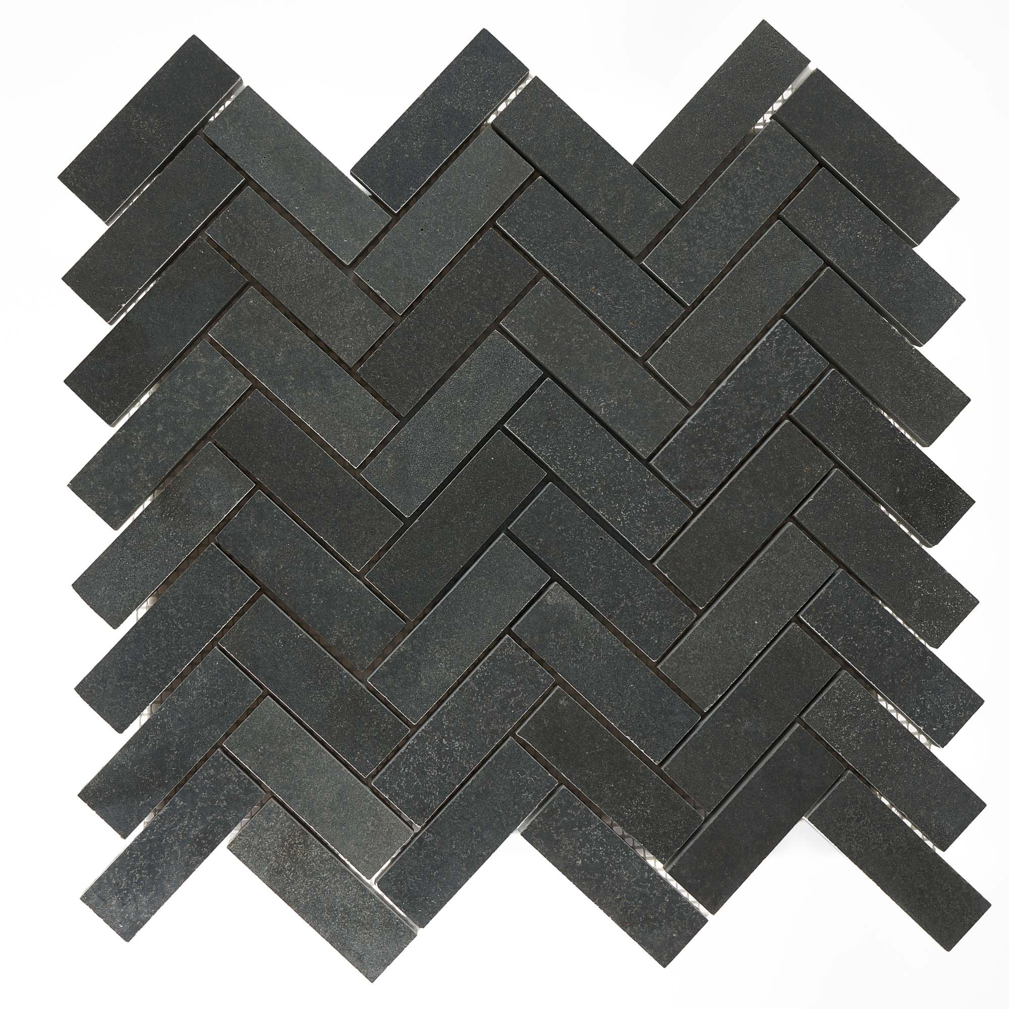 Patara Stone Highland 1" x 3" Basalt Chevron Mosaic Wall & Floor Tile ...