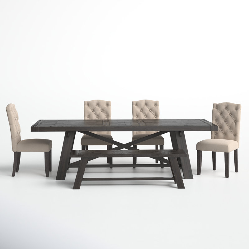 Birch Lane™ Bianca 6 - Person Extendable Trestle Dining Set & Reviews ...