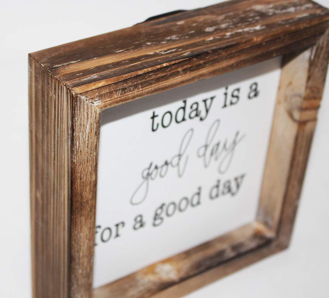 Gracie Oaks Freestanding Wood Framed Mini Sign Today is A Good Day for ...