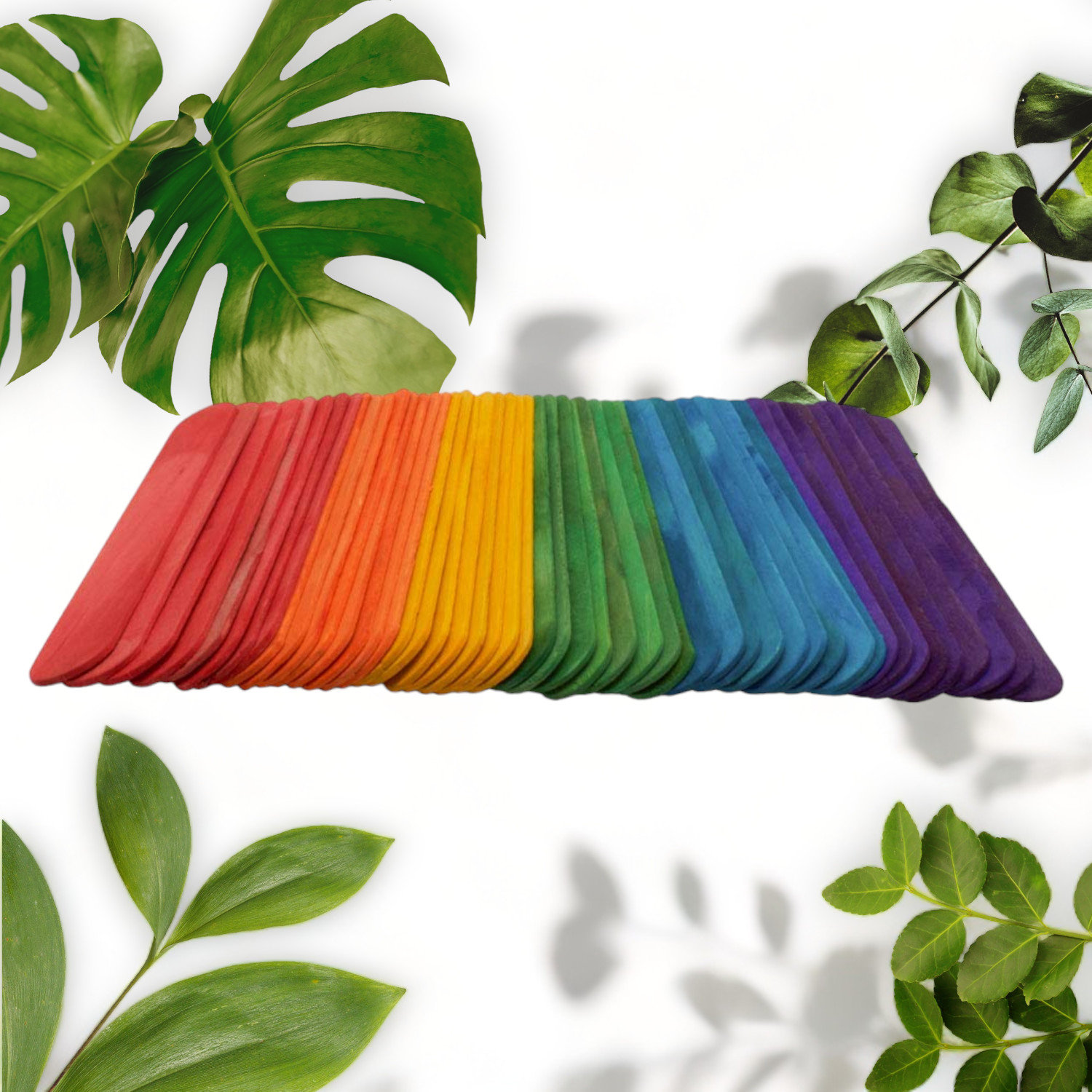 Pacific Funds 100-Pack Vibrant Colored Popsicle Sticks | Wayfair