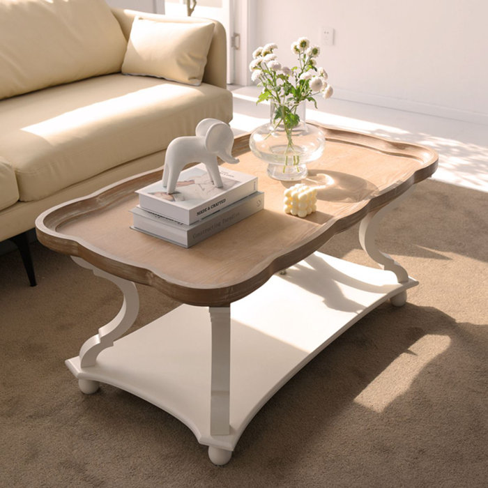 Ophelia & Co. Plaisance Rustic Farmhouse Cottage Core Coffee Table ...