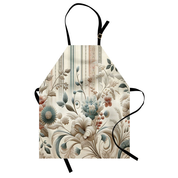 Prep & Savour Vintage Apron Unisex, Soft Color Floral Nostalgia, Adult ...