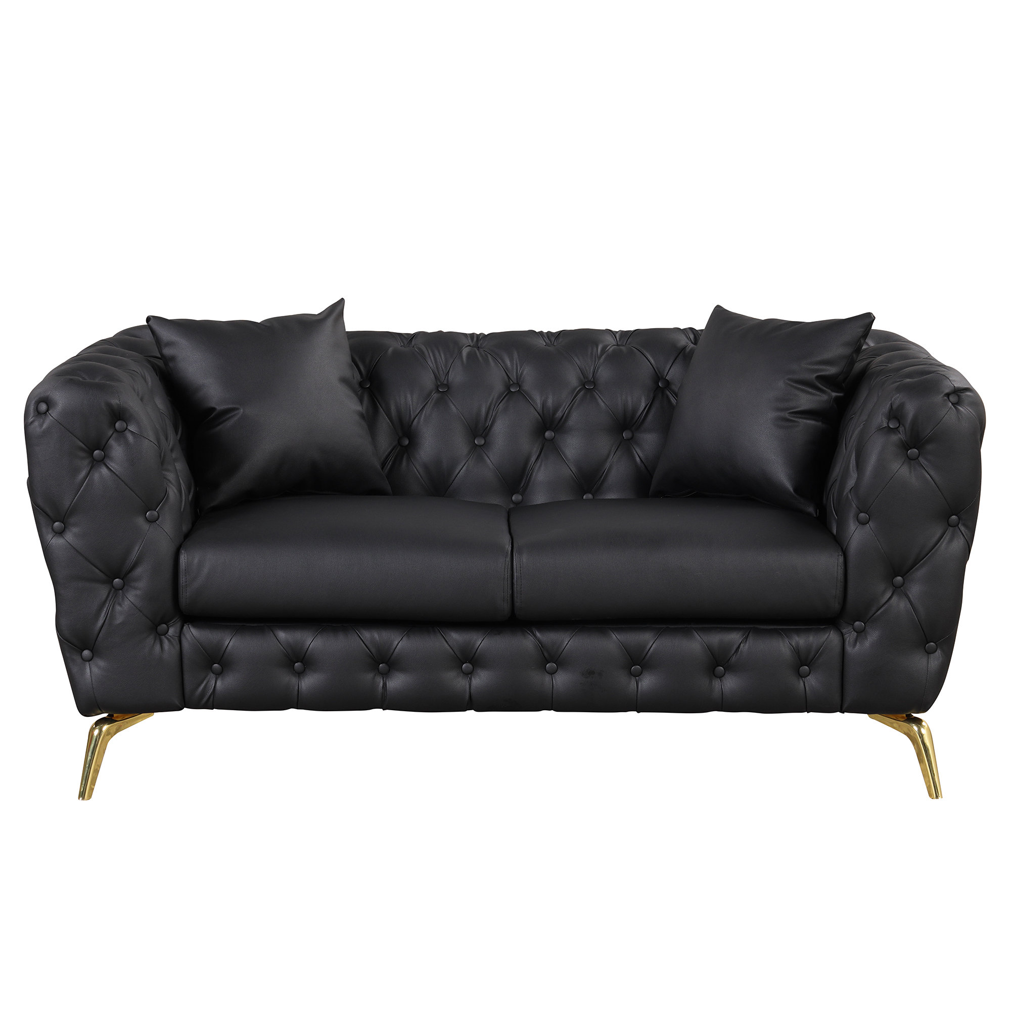 Inbox Zero Nahidah Upholstered 65.5'' Reception Loveseat | Wayfair