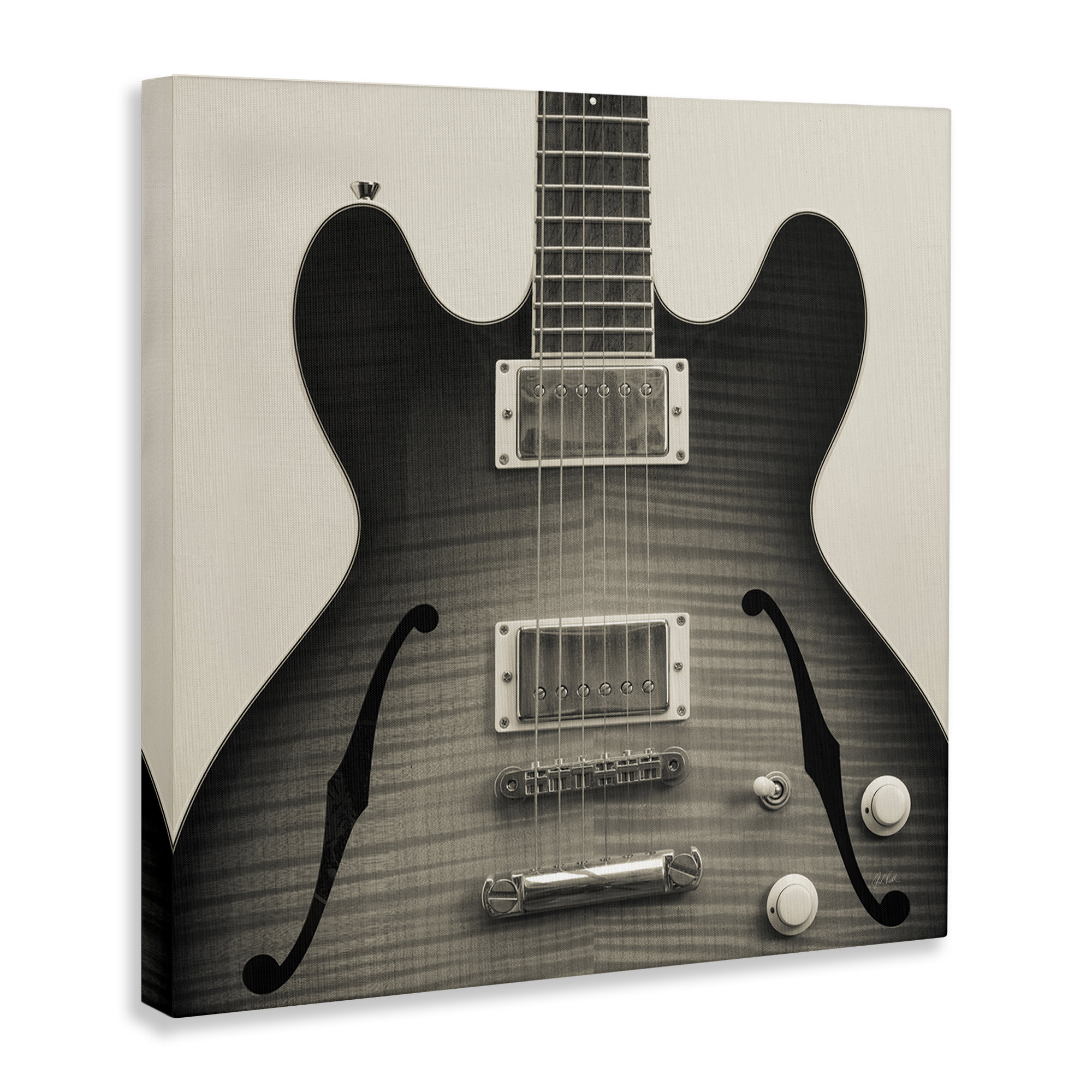 Red Barrel Studio® Classy Electric Guitar Canvas Wall Art by Deborah ...