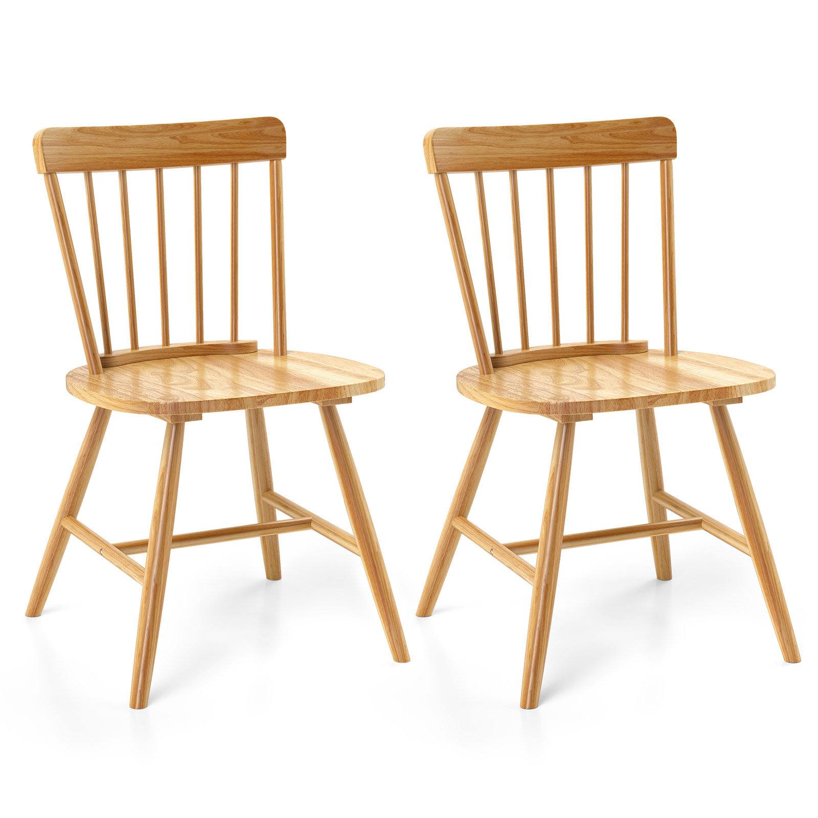 Ophelia & Co. Dining Chairs Set of 4 Farmhouse Kitchen Chair w/ Rubber ...