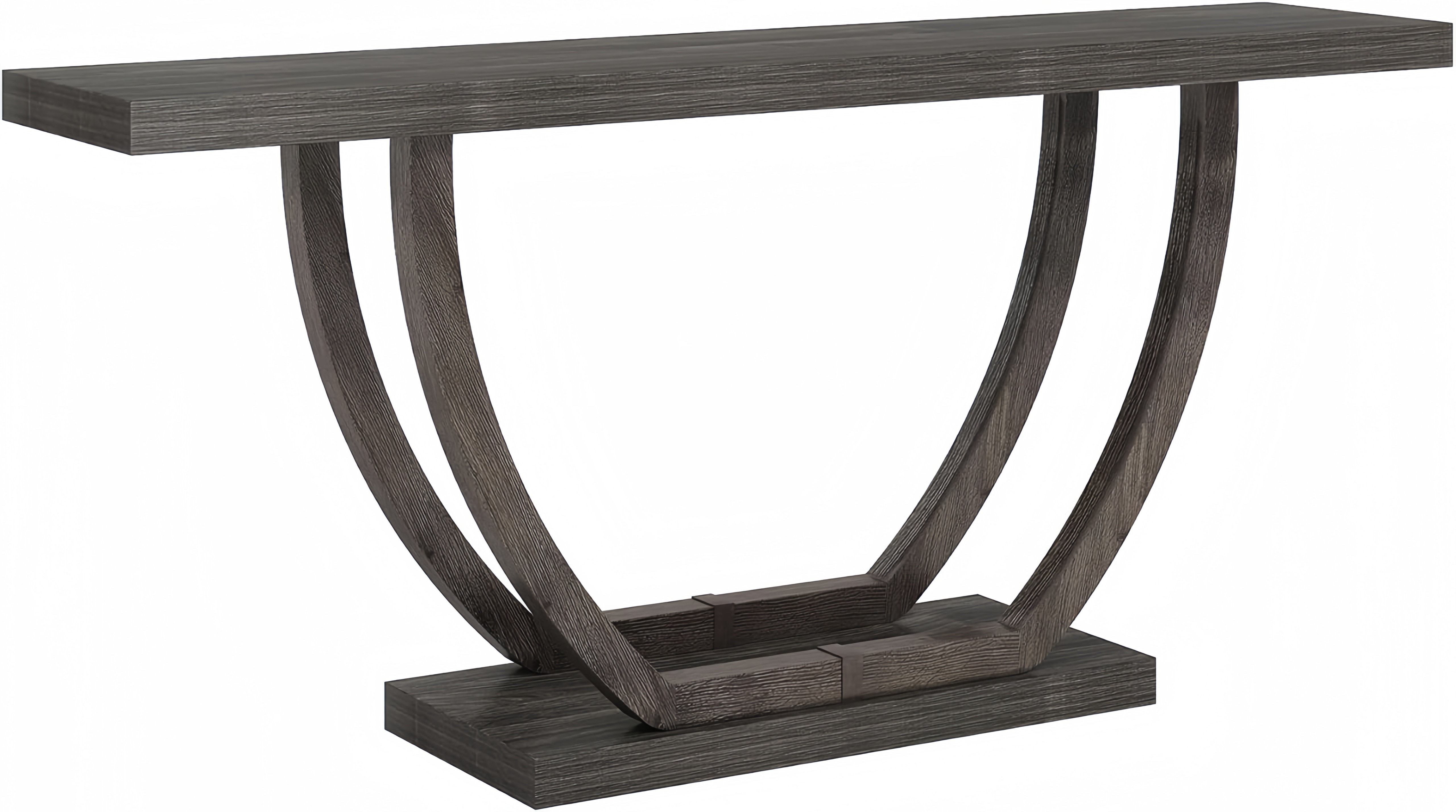 Latitude Run® 63-Inch Geometric Base Slim Console Table, Upholstered ...