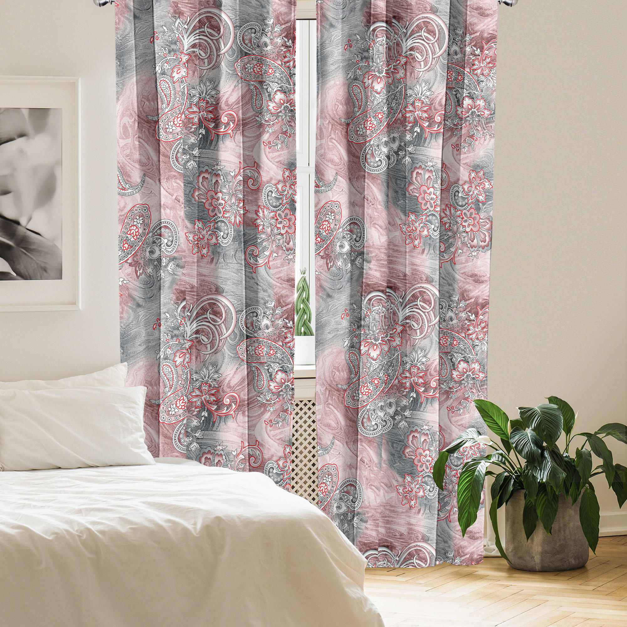 East Urban Home Atanaska Microfiber Semi-Sheer Curtain Pair | Wayfair