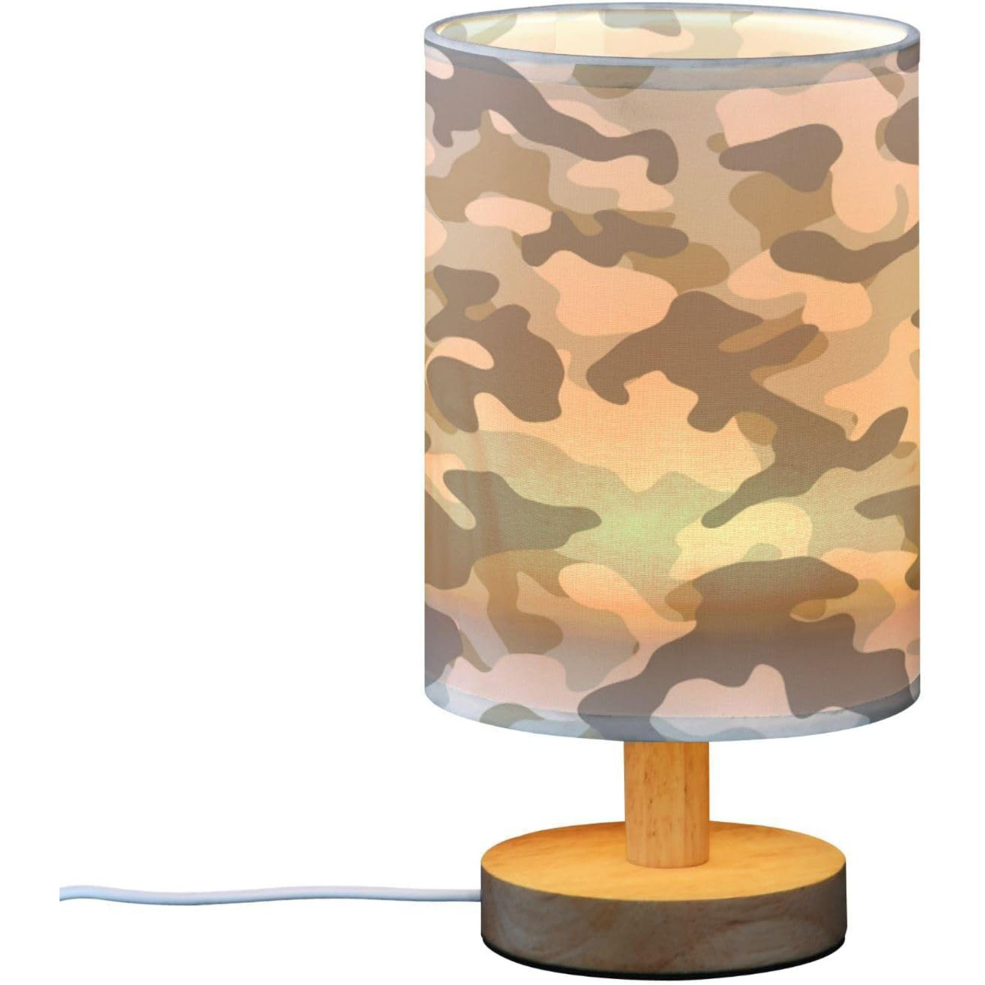 Latitude Run® Camo Bedside Table Lamp For Bedroom Nightstand, Small Eye ...